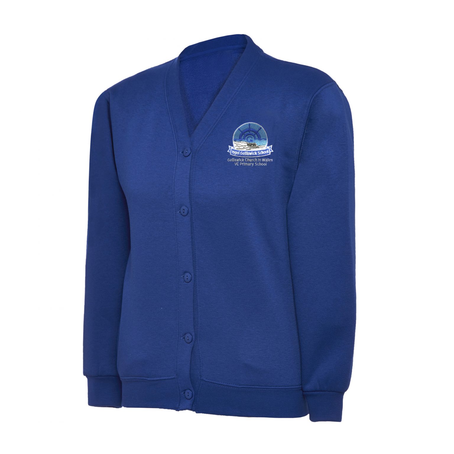 Ysgol Gelliswick VC School Royal Cardigan - Tees R Us Embroidery and Print